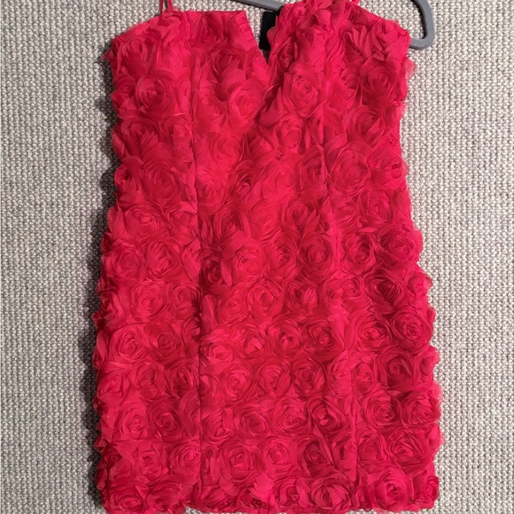 DO+BE | Dresses | Dobe Vibrant Red Rose Mini Dress Nwt | Poshmark